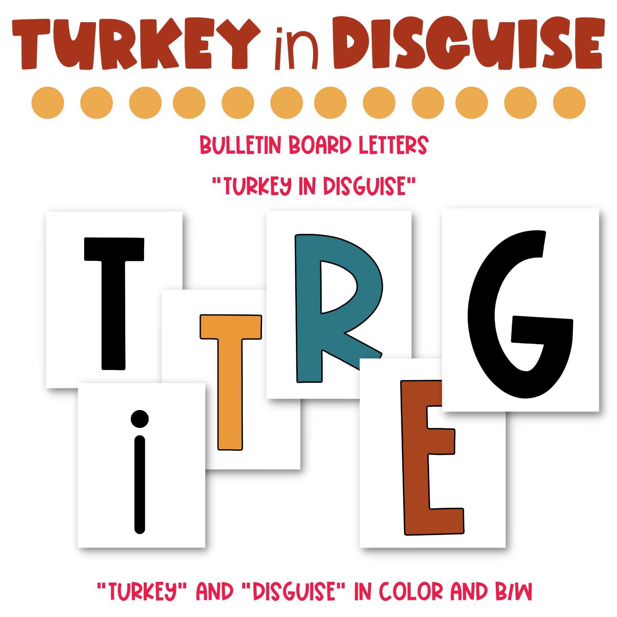 Turkey in Disguise Thanksgiving Writing Project, Craft, and Bulletin ...