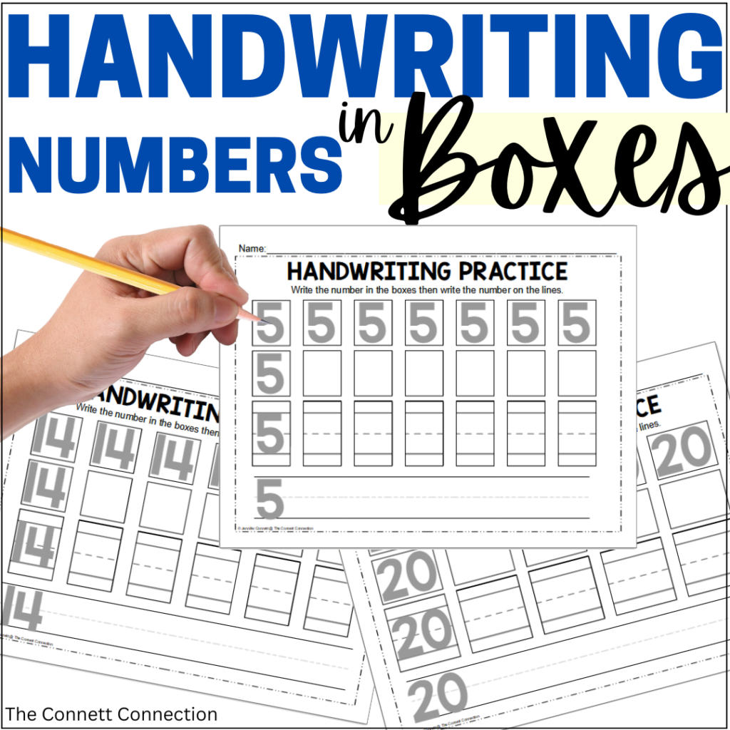 Handwriting Boxes for Numbers 1-20 - Made By Teachers