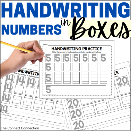 Handwriting Boxes for Numbers 1-20 - Made By Teachers
