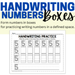 Handwriting Boxes for Numbers 1-20 | Made By Teachers