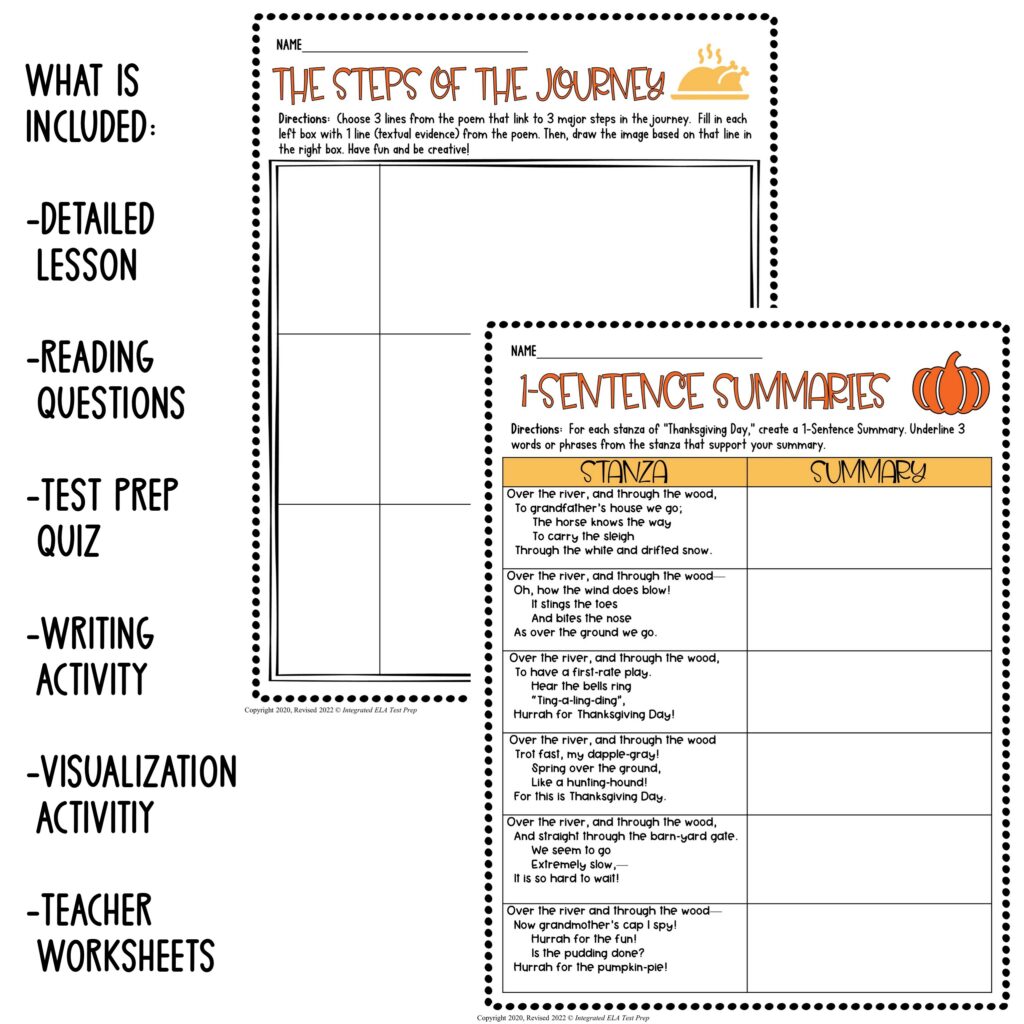 Thanksgiving Day Poetry Quiz Poetry Lesson Quiz Activities - Made By ...
