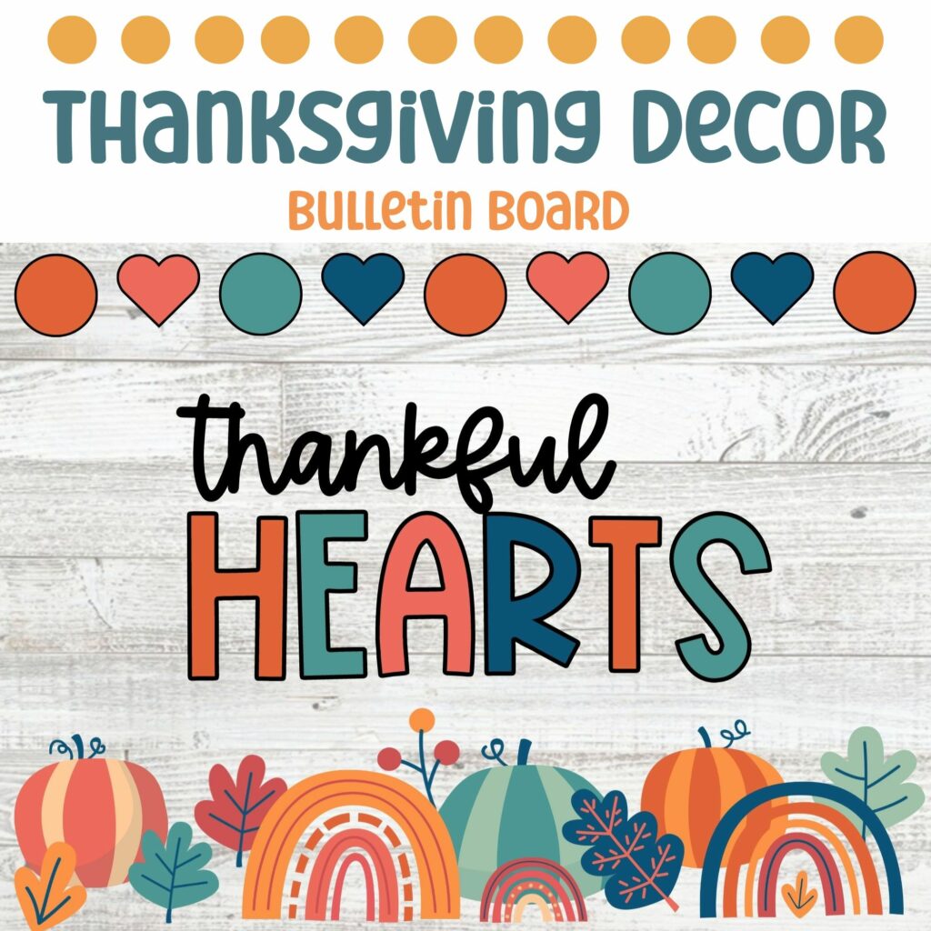 Thanksgiving Bulletin Board and Cute Fall Door Decor Kit | Made By Teachers