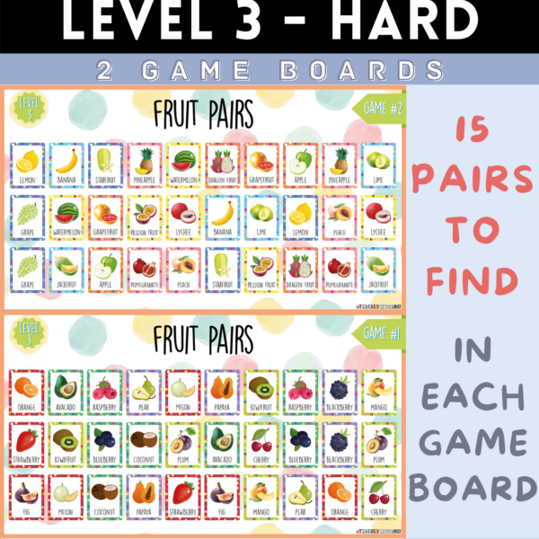 Fruit Pairs Matching Game for PowerPoint a Fun and Interactive Digital ...
