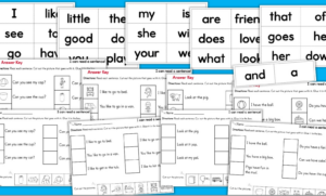 Kindergarten Decodable Sight Word Sentences Worksheets and Centers ...