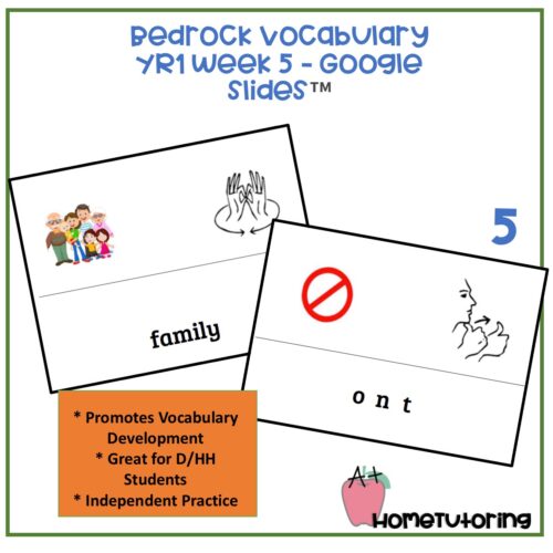 Bedrock Vocabulary Practice YR1 WK2 - Google Slides™ - Made By Teachers