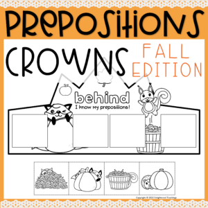 Fall Preposition Crowns Headbands - Fall Positional Word Hats - Made By ...