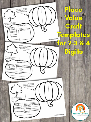 Pumpkin Craft | Fall Activities | Place Value Craft | Place Value ...