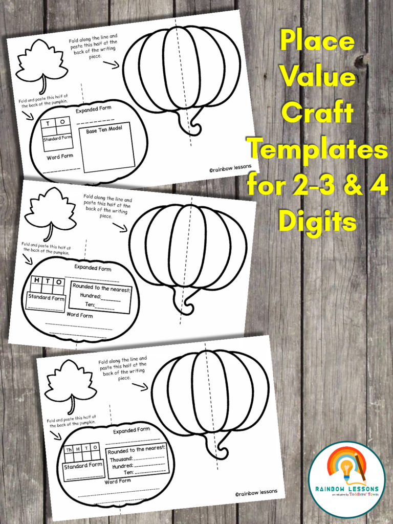 Pumpkin Craft | Fall Activities | Place Value Craft | Place Value ...