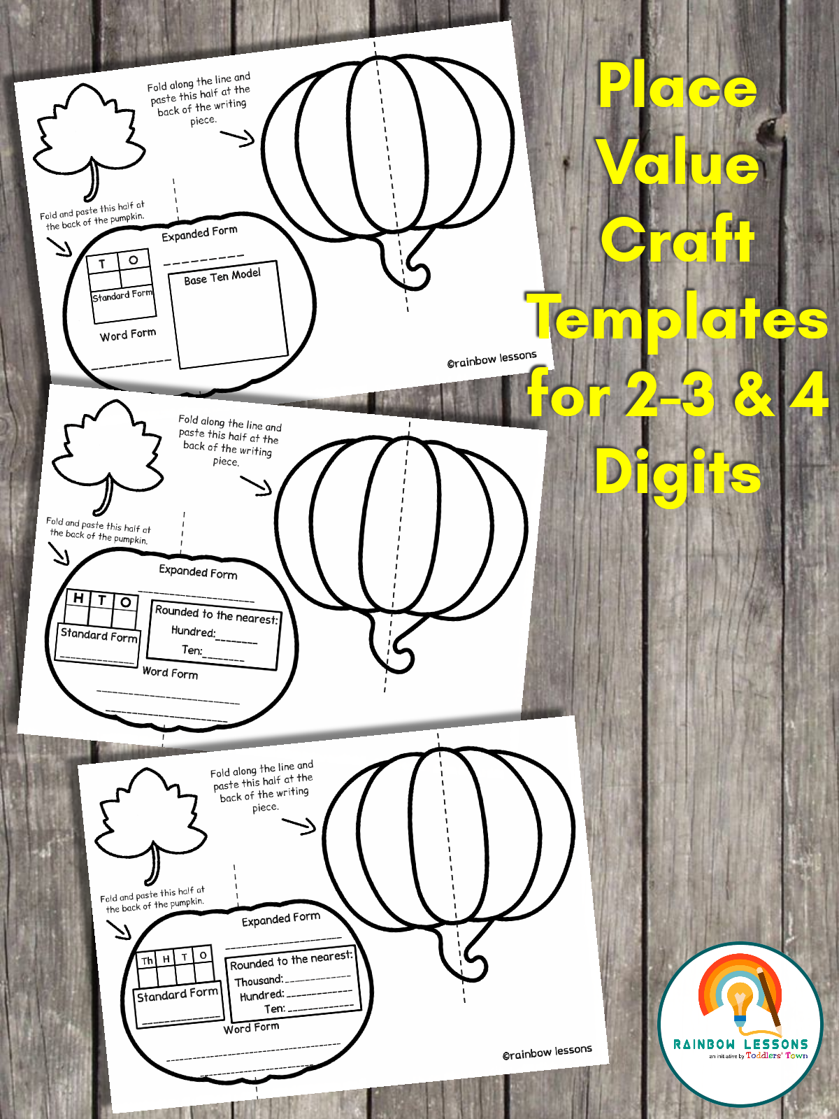 Pumpkin Craft | Fall Activities | Place Value Craft | Place Value ...