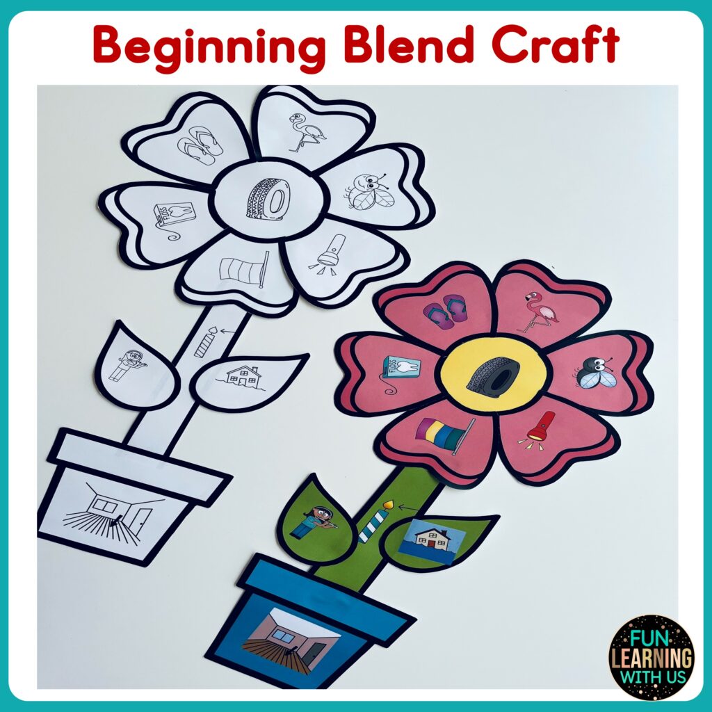 Beginning Consonant Blend Craft | Fl Beginning Blend Flower Phonics ...