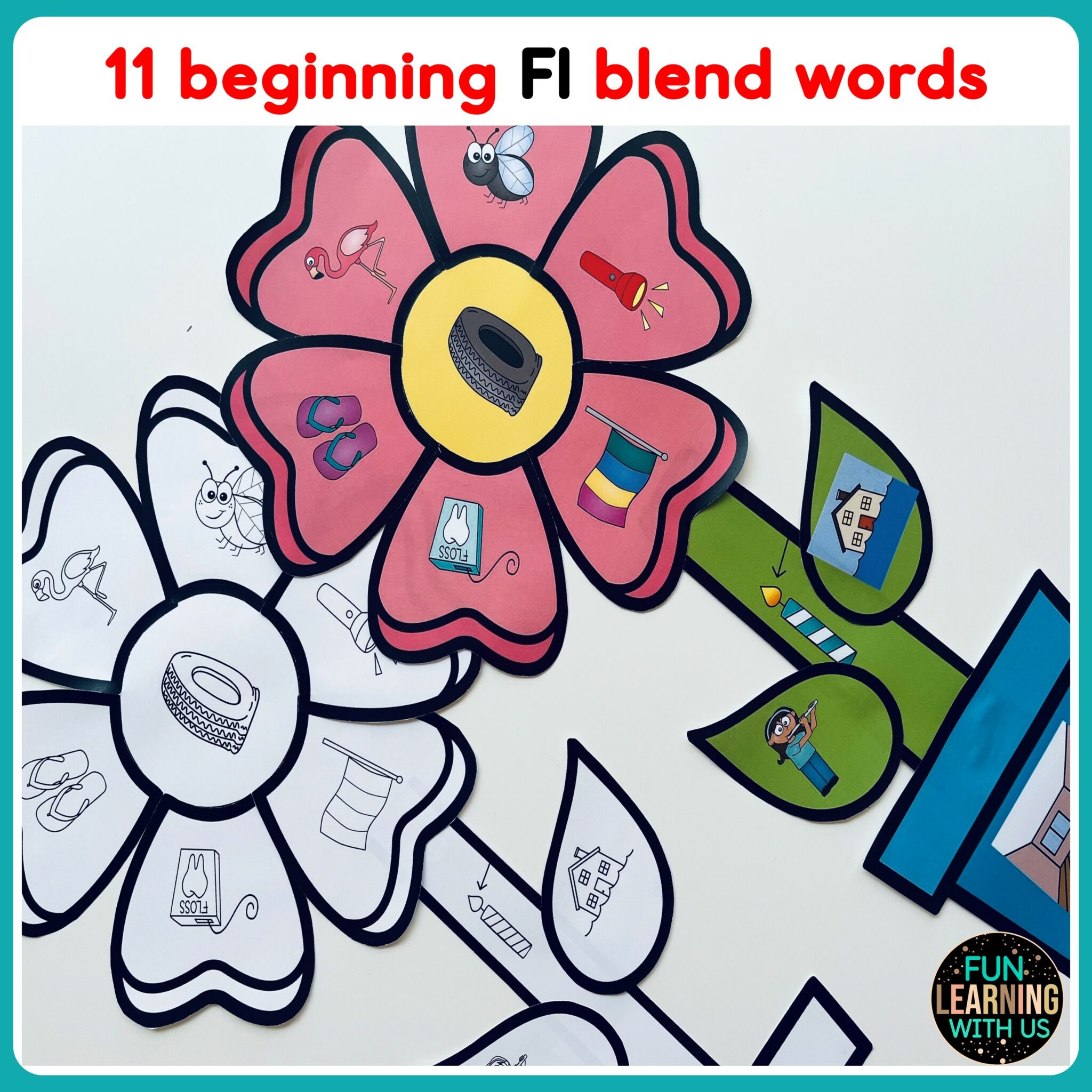 Beginning Consonant Blend Craft | Fl Beginning Blend Flower Phonics ...