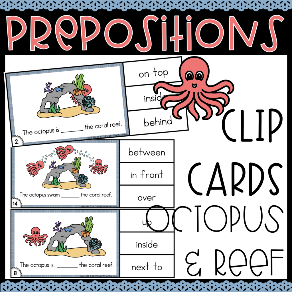 Summer Preposition Clip Cards Positional Words Prepositions of Place ...