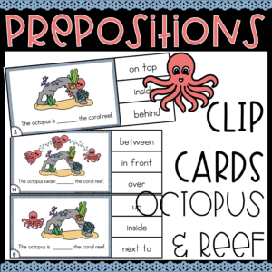 Summer Preposition Clip Cards Positional Words Prepositions of Place ...