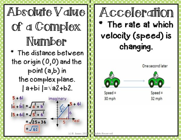 Word Wall Vocab Posters Pre-Calculus/ Adv Alg Units HIGH SCHOOL 332 ...