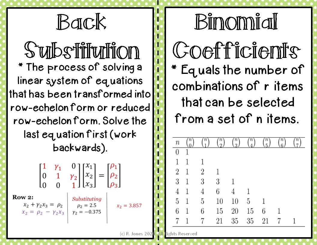 Word Wall Vocab Posters Pre-Calculus/ Adv Alg Units HIGH SCHOOL 332 ...