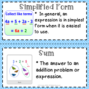 Word Wall Vocabulary Posters | 7th Grade Math Units | 178 Words ...
