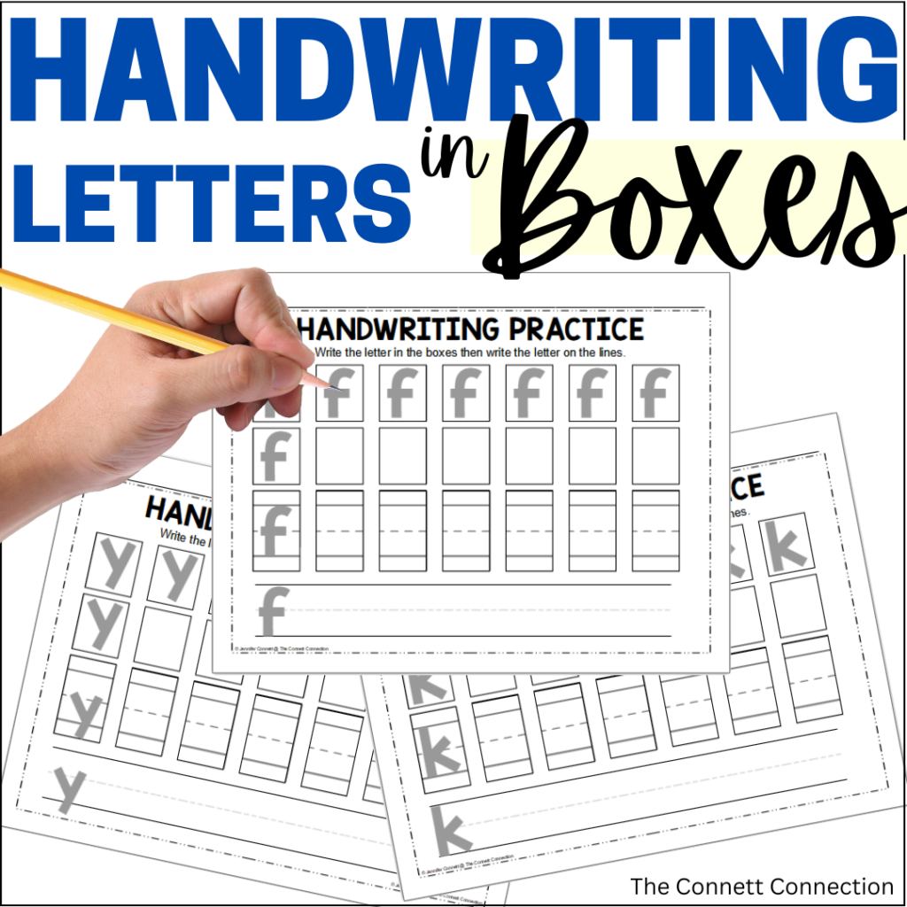 Alphabet Handwriting Boxes with Lowercase Letters | Made By Teachers