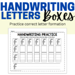 Alphabet Handwriting Boxes with Lowercase Letters | Made By Teachers