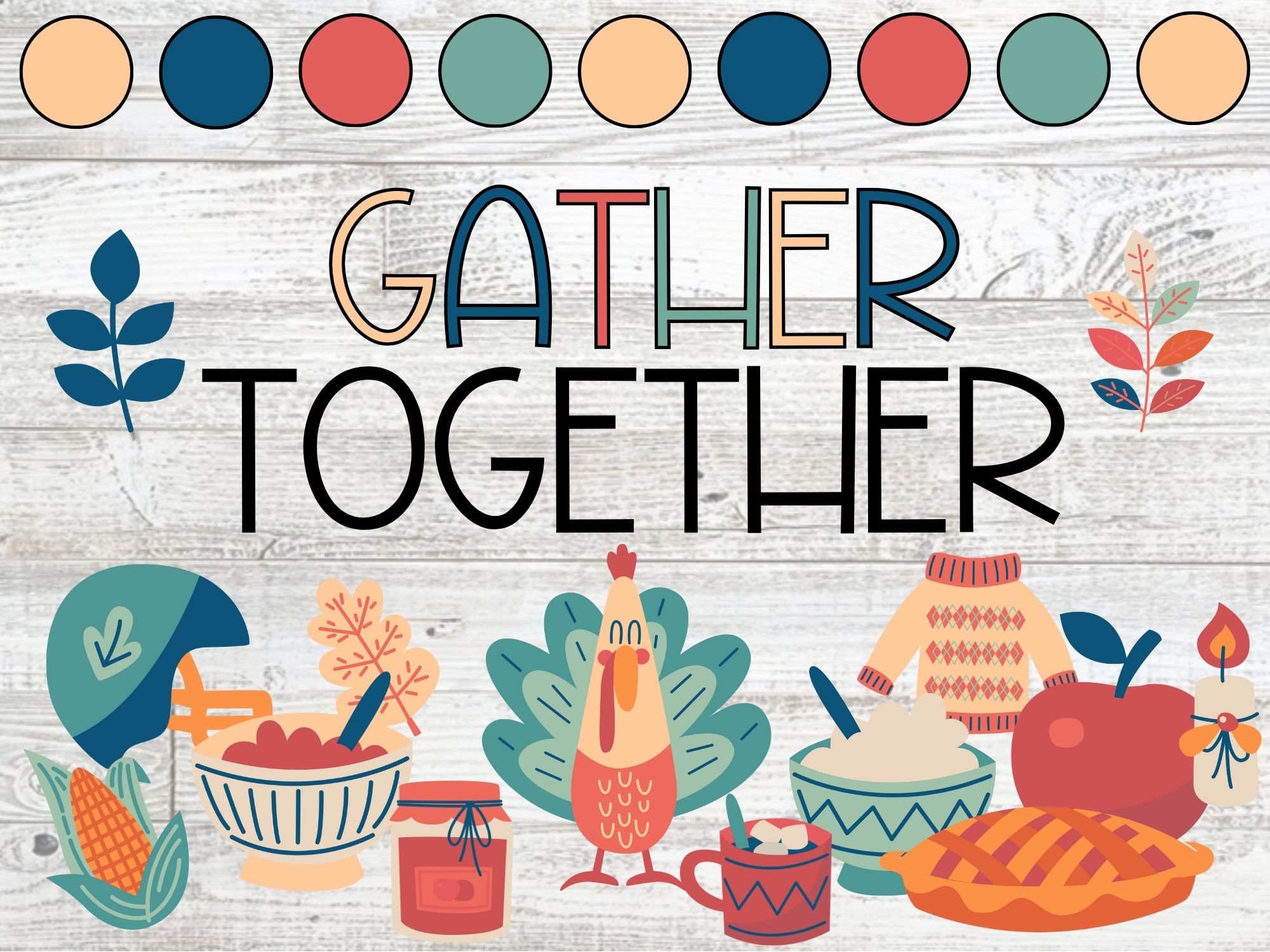 Thanksgiving Bulletin Board and Cute Fall Door Decor Kit | Made By Teachers