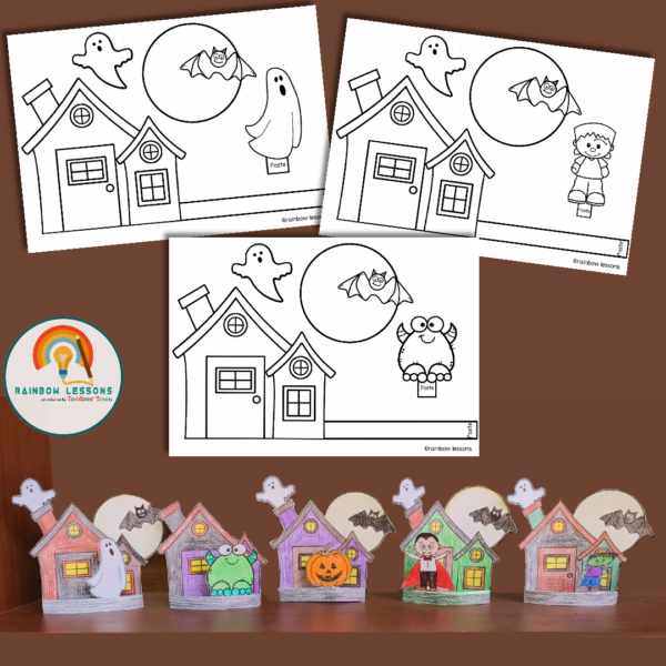 Haunted House Craft | Halloween Craftivity | Halloween Craft Activities ...