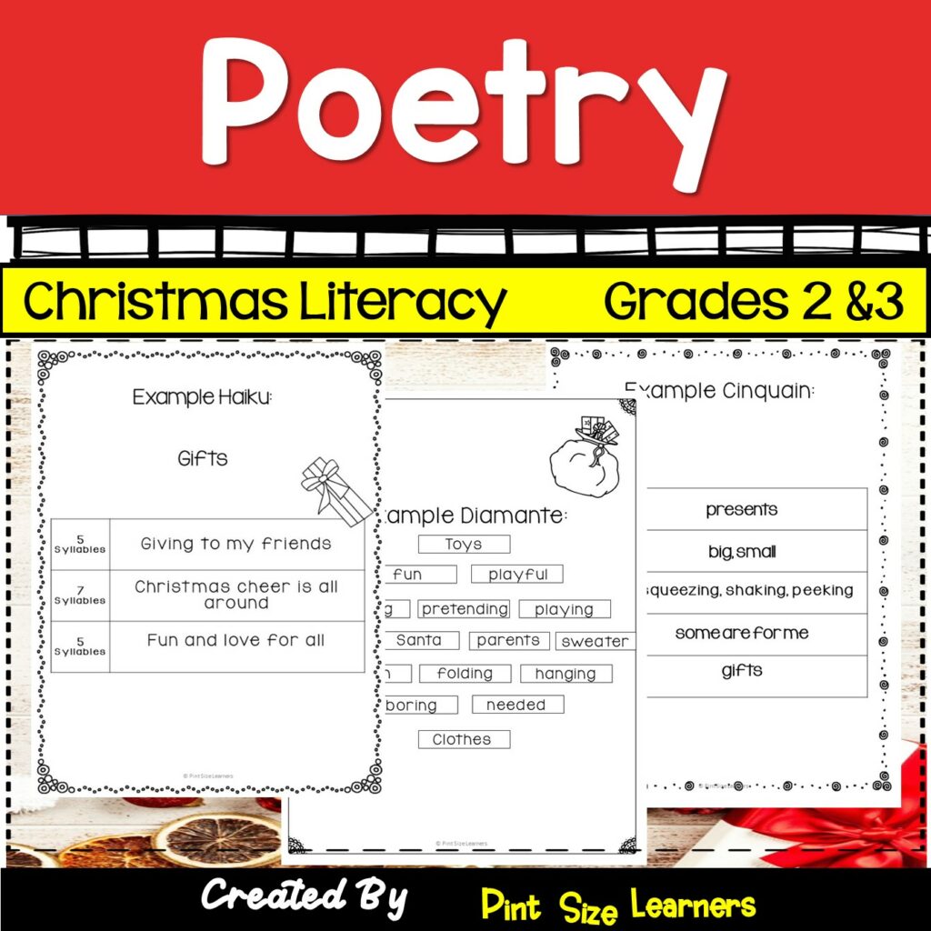 Christmas Poetry Unit | Poetry Writing Unit for December | Christmas ...