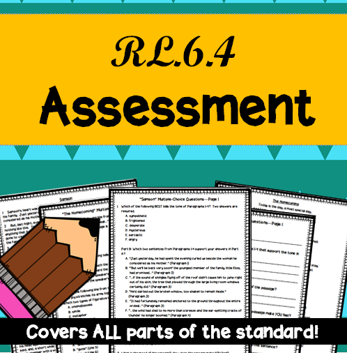 RL.6.4 - Assessment: 3 Passages and 30 Multiple-Choice Questions ...
