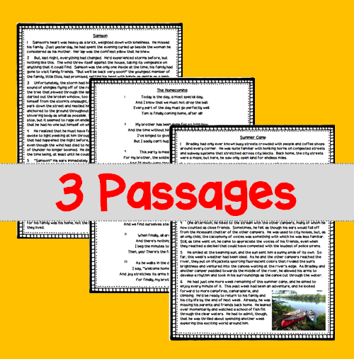 RL.6.4 - Assessment: 3 Passages and 30 Multiple-Choice Questions ...