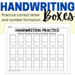 Handwriting Worksheets with Boxes Freebie | Made By Teachers