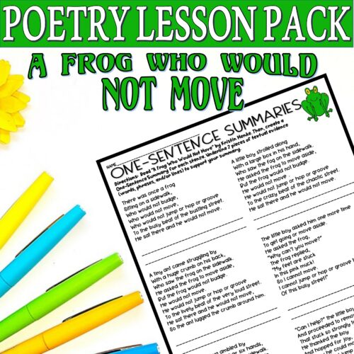 Poetry Comprehension Lesson Test Prep Activities Questions Worksheets ...