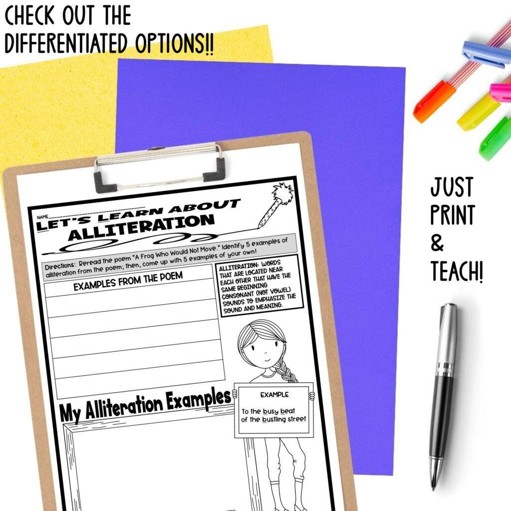 Poetry Comprehension Lesson Test Prep Activities Questions Worksheets ...