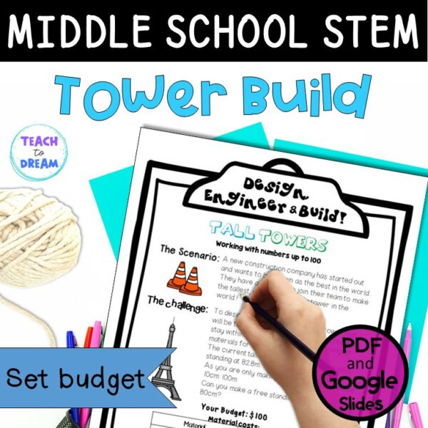 Middle School STEM Task | Tall Towers STEAM Challenge | Made By Teachers