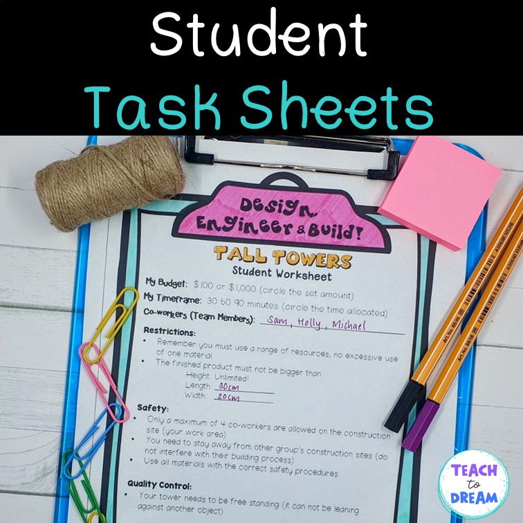 Middle School STEM Task | Tall Towers STEAM Challenge | Made By Teachers