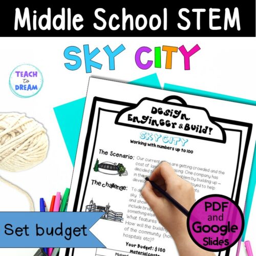Middle School STEM Activities | Sky City STEAM Challenge | Made By Teachers