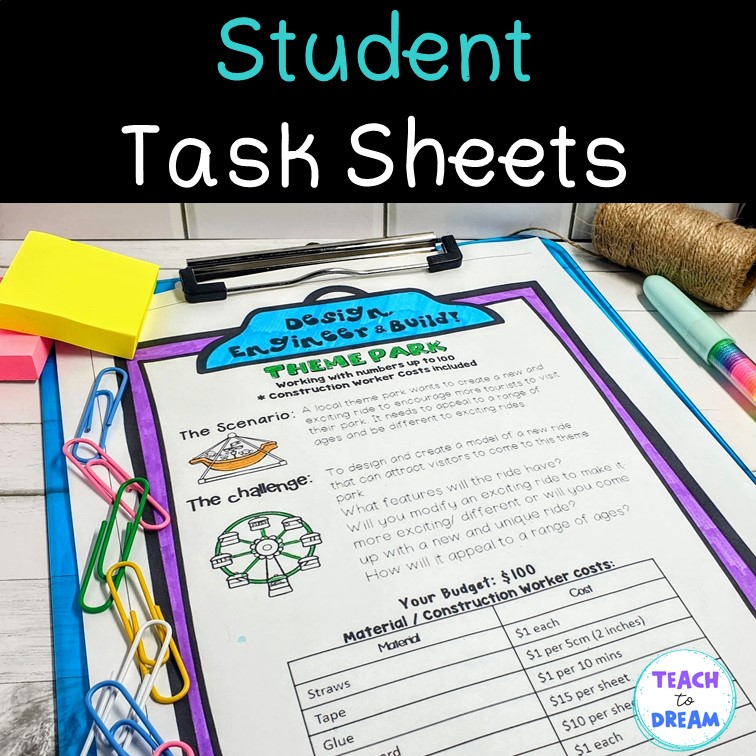 Middle School STEM Task | Theme Park STEAM Challenge | Made By Teachers