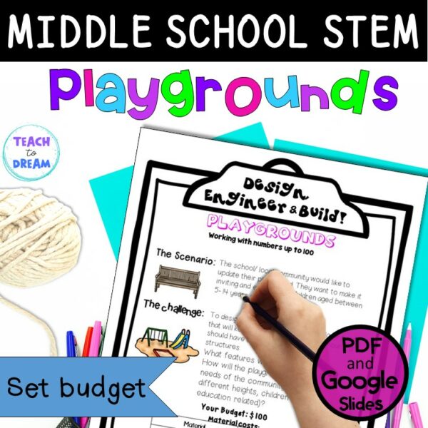 Middle School STEM Activities | Playgrounds STEAM Challenge - Made By ...
