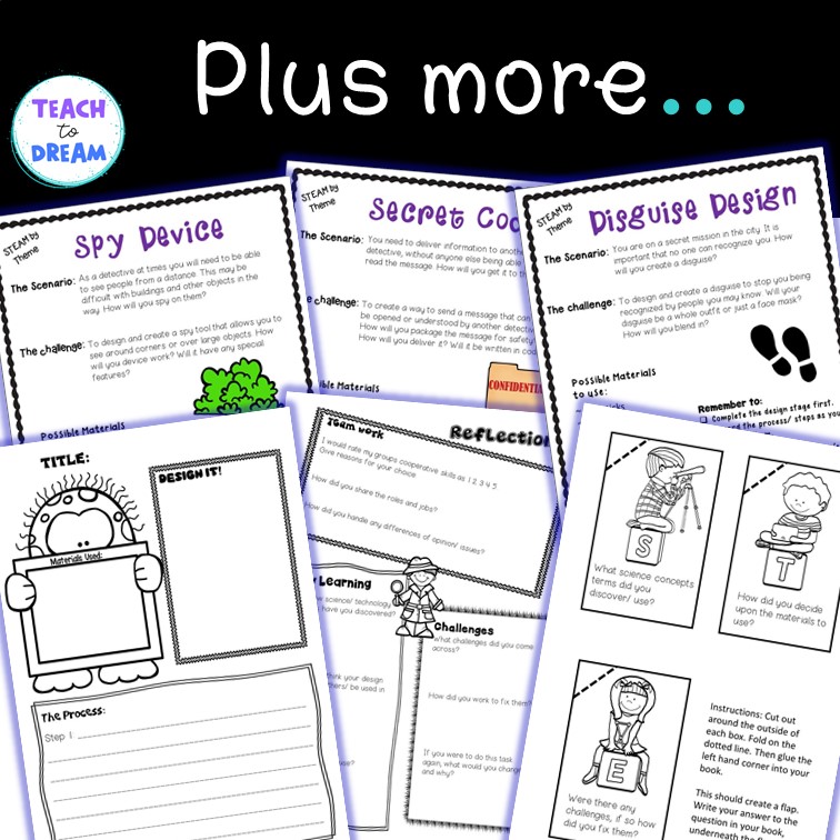Detective Theme STEM Task Cards | 4 STEAM Challenges | No PREP | Made ...