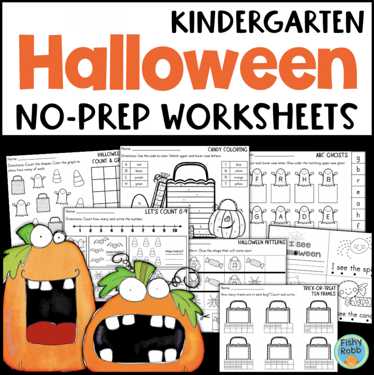 Halloween Math and Reading Worksheets Kindergarten | Made By Teachers