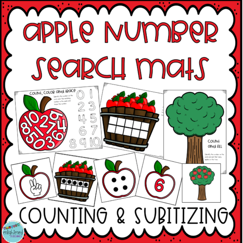 Apple Number Mats Fall Number Subitizing Number Sense Fall Counting ...