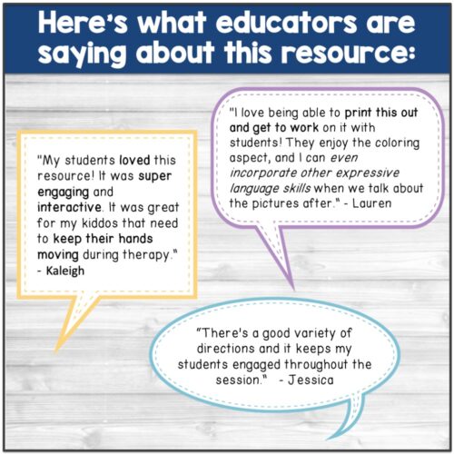 Following 1 & 2 Step Directions Activity - Coloring Sheets - Speech ...