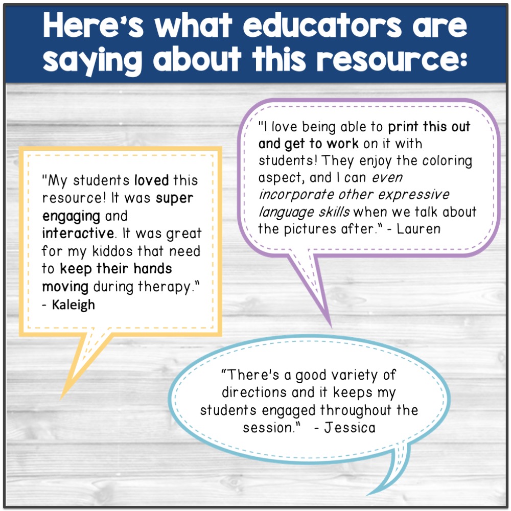 Following 1 & 2 Step Directions Activity - Coloring Sheets - Speech ...