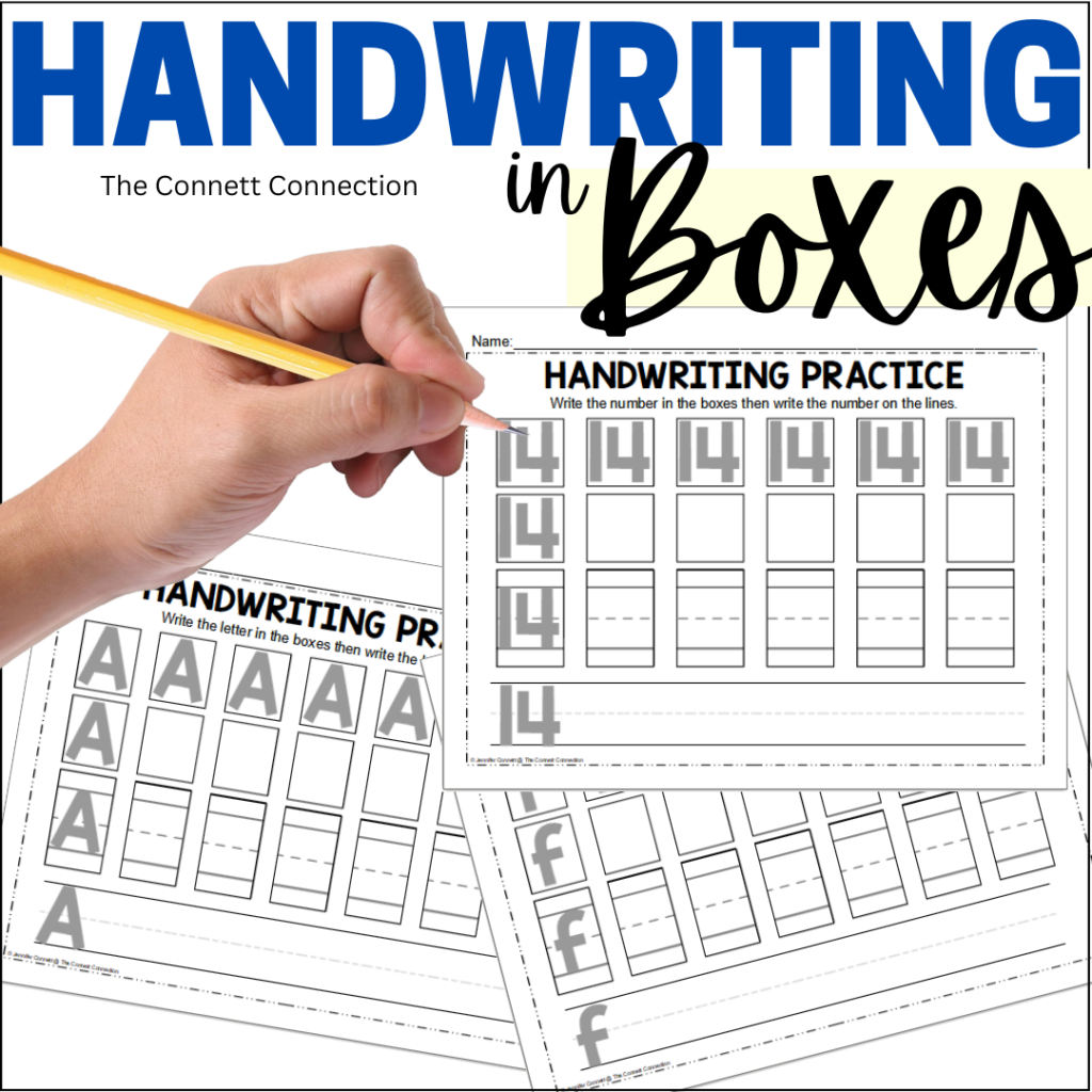 Handwriting with Boxes for Letters and Numbers Bundle | Made By Teachers
