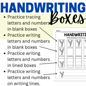Handwriting with Boxes for Letters and Numbers Bundle | Made By Teachers