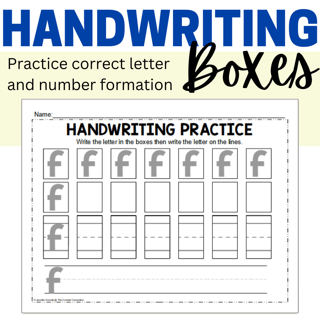 Handwriting with Boxes for Letters and Numbers Bundle - Made By Teachers