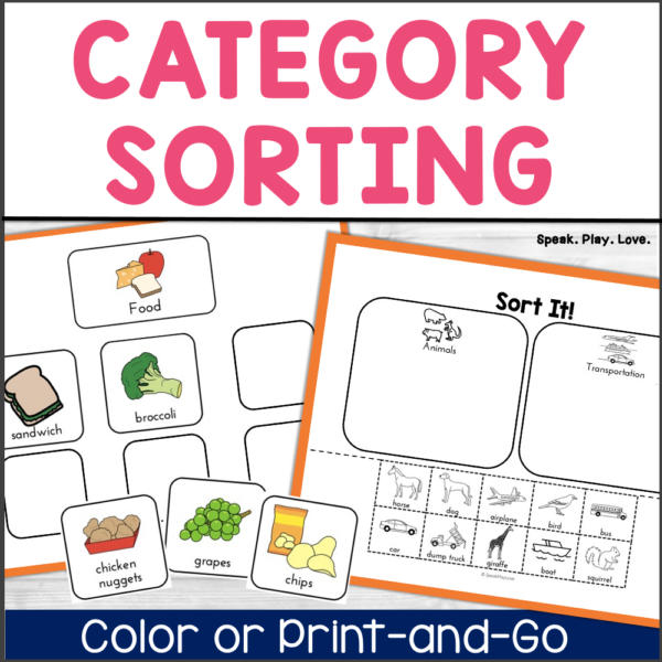 Categories Speech Therapy Activities - Category Sorting - Preschool ...