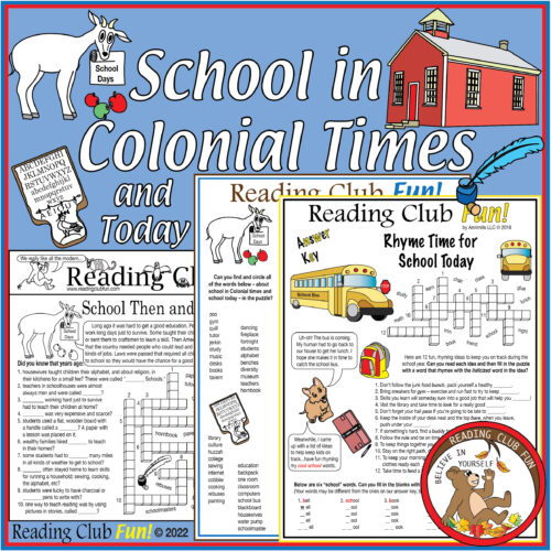 School in Colonial Times – and Today: Printable Educational Puzzle Set ...