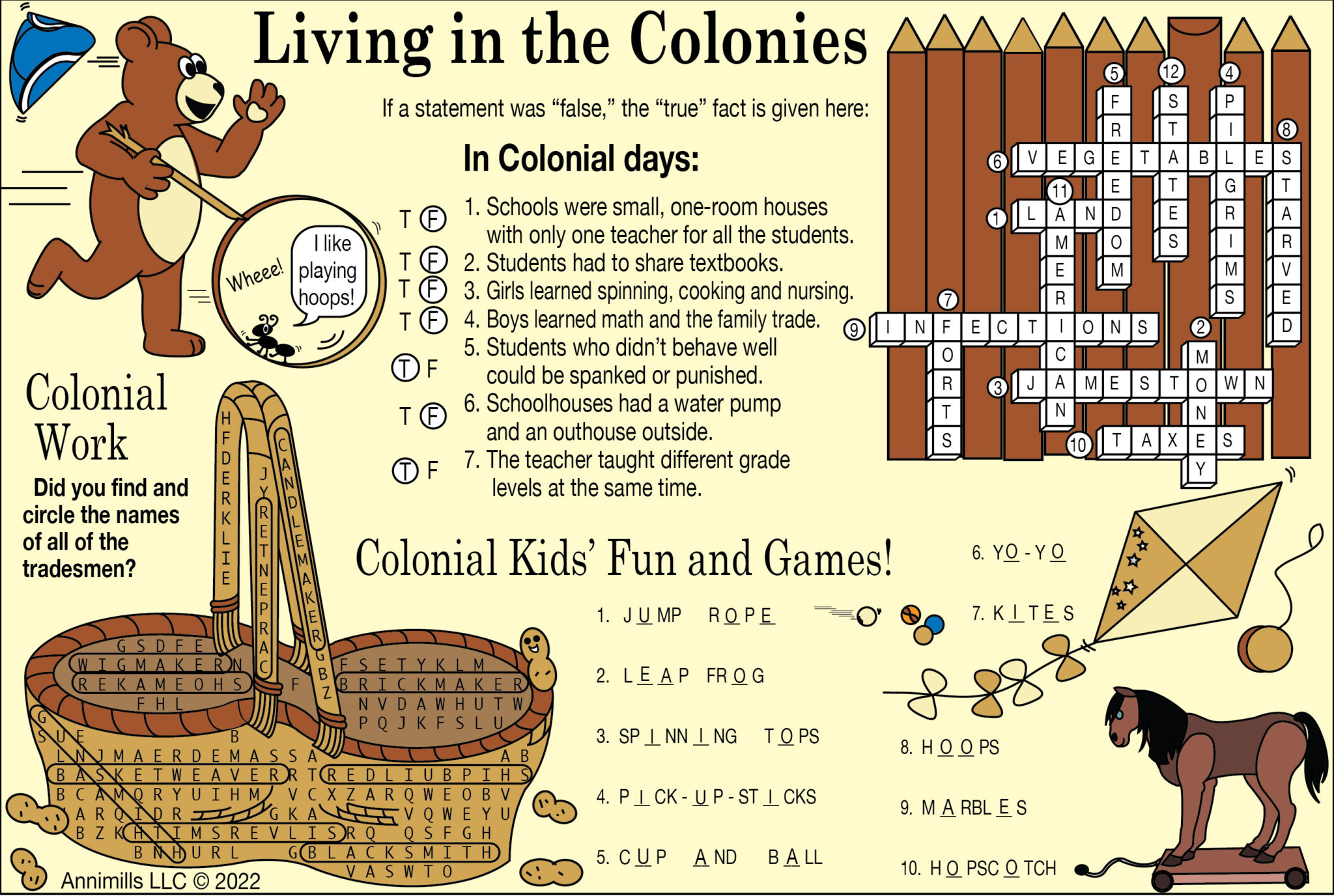 Life in the Colonies (Columbus to the Revolution) : Printable Puzzles ...