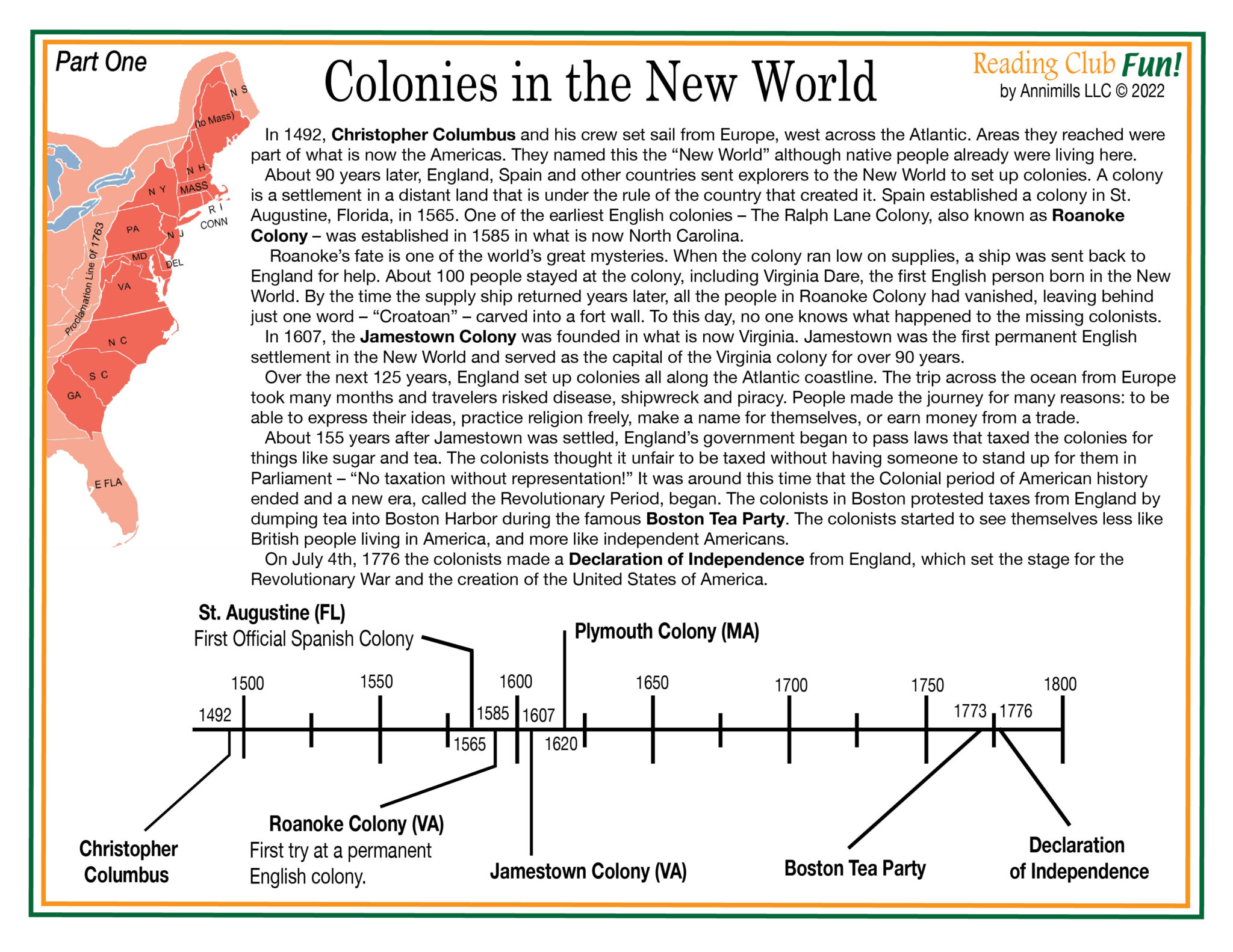 Life in the Colonies (Columbus to the Revolution) : Printable Puzzles ...
