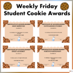 Editable Fun Friday Weekly Student Cookie Awards | Made By Teachers