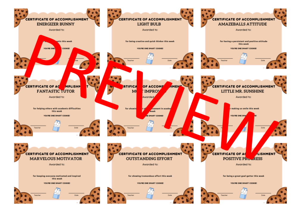 Editable Fun Friday Weekly Student Cookie Awards | Made By Teachers