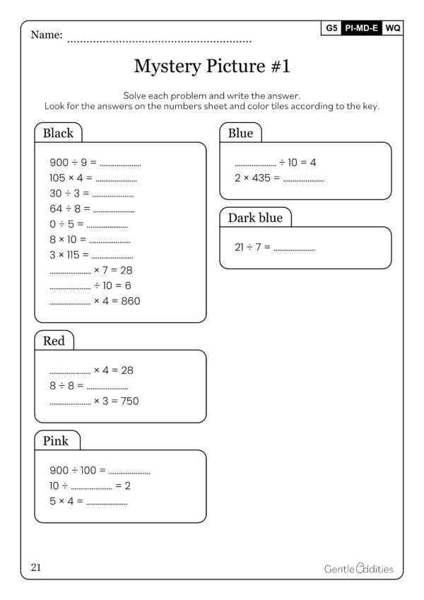 Day Of the Dead El Día De Los Muertos Math Mystery Pictures Grade 5 ...